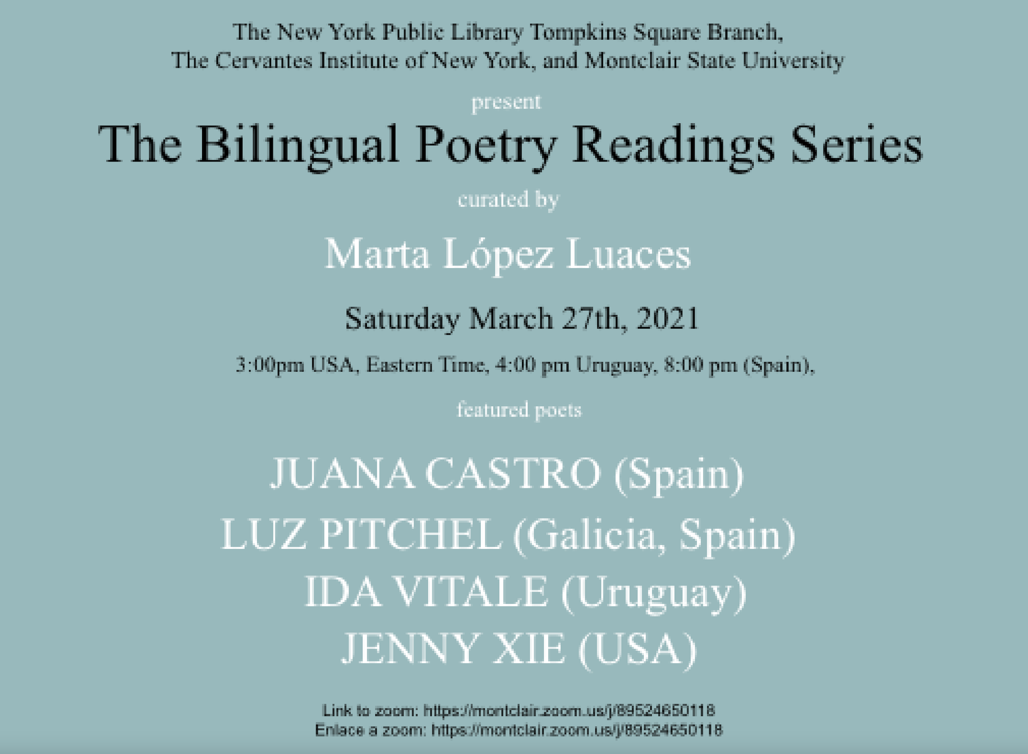 Bilingual Poetry Reading with Jenny Xie - Civitella Ranieri
